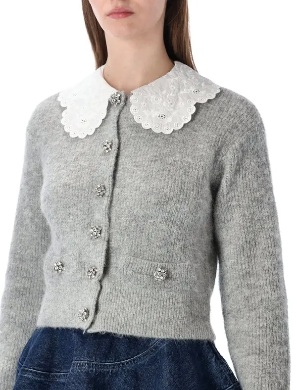 SELF-PORTRAIT Fluffy Knit Cardigan