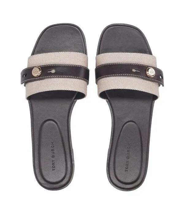 Tory Burch Flat Slides - Natural