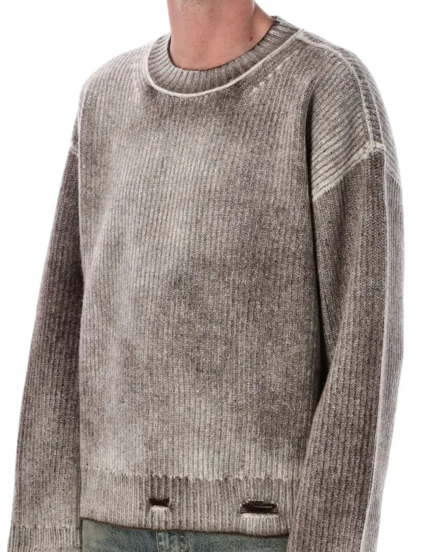 REPRESENT Reversible Fade Out Sweater - Brown