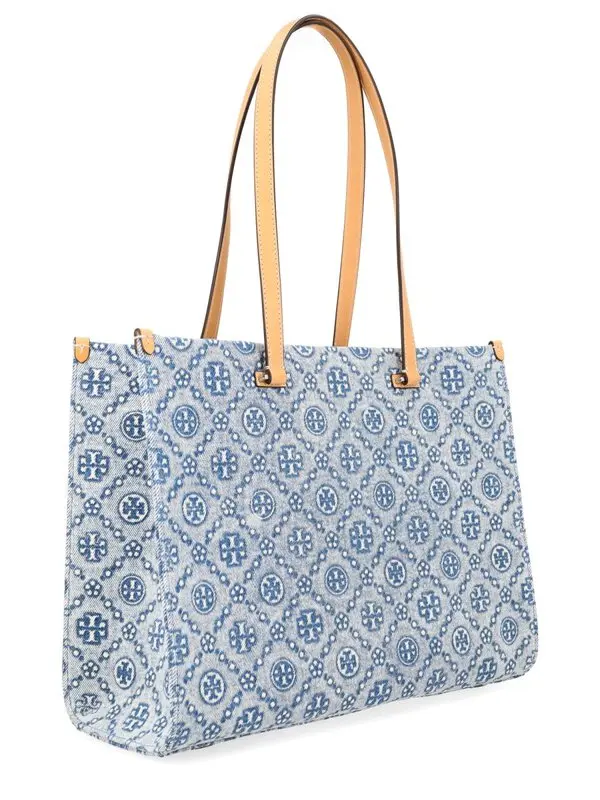 Tory Burch T Monogram Shopper Bag - Blue