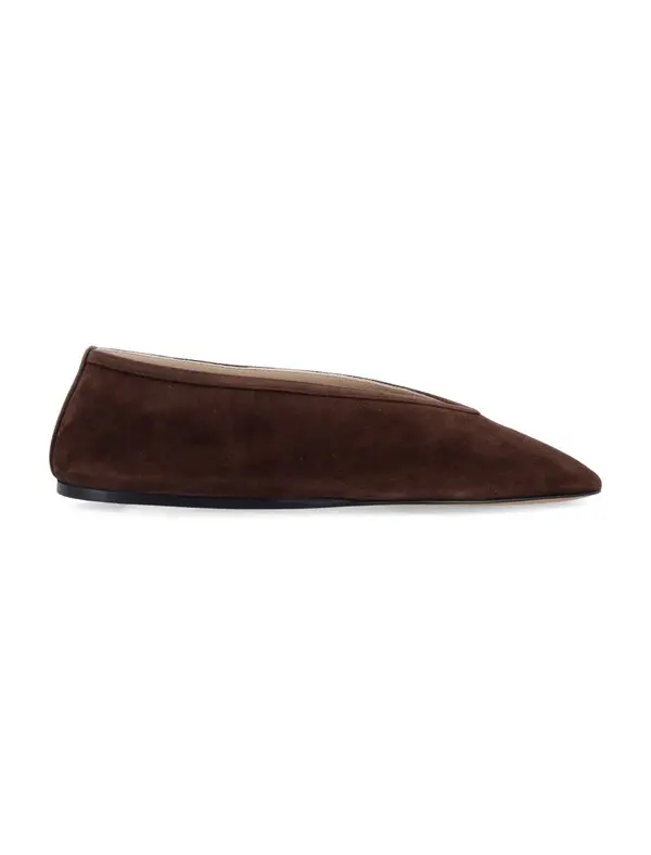Le Monde Beryl Pointed Toe Ballerinas - Brown