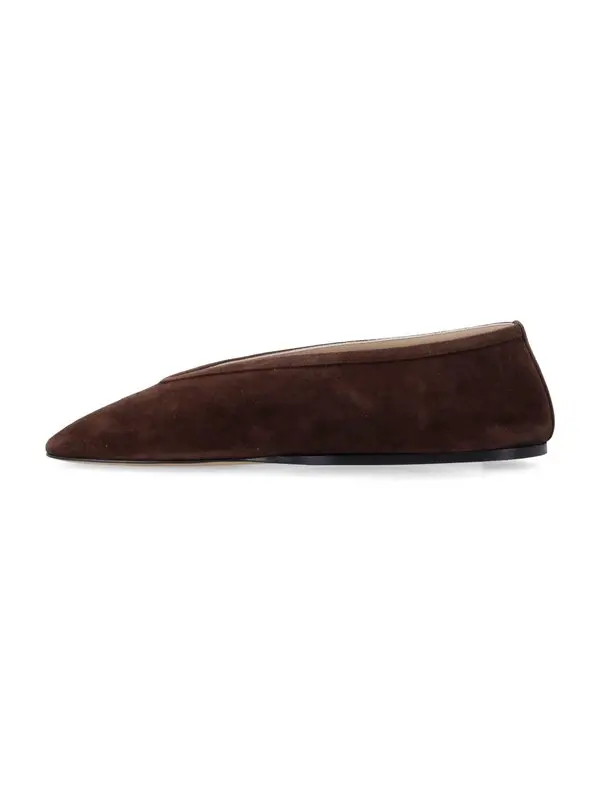 Le Monde Beryl Pointed Toe Ballerinas - Brown