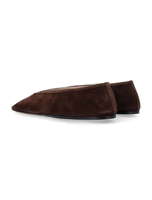 Le Monde Beryl Pointed Toe Ballerinas - Brown