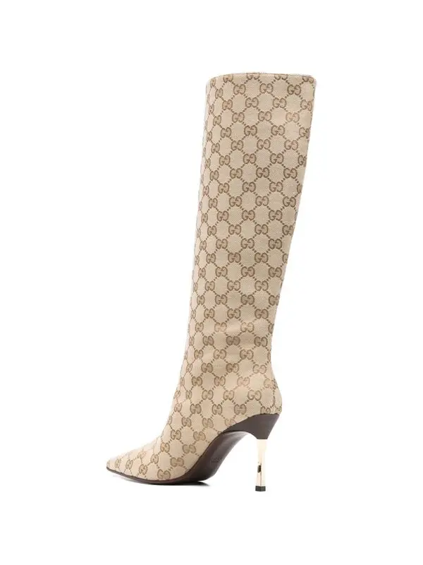 Gucci Bombshell Gg Boots - Beige