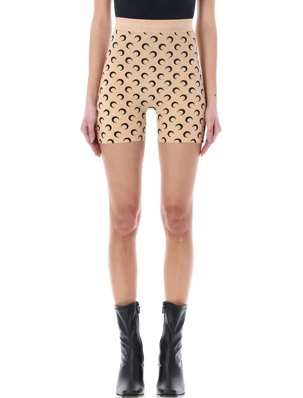 MARINE SERRE Mini Shorts - Marrone