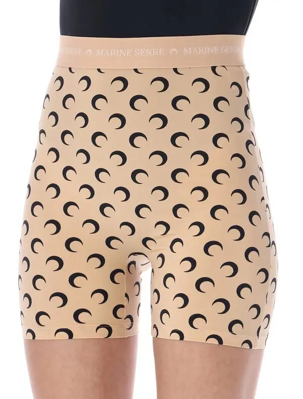 MARINE SERRE Mini Shorts - Marrone