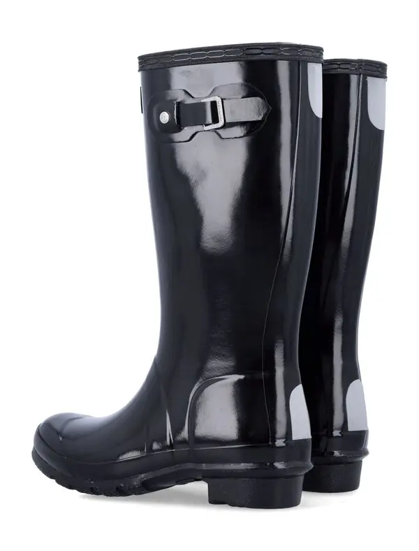 Hunter Glossed Boots - Black