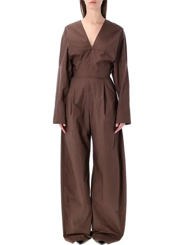 THE LATEST Drew Poplin Jumpsuit - Brown