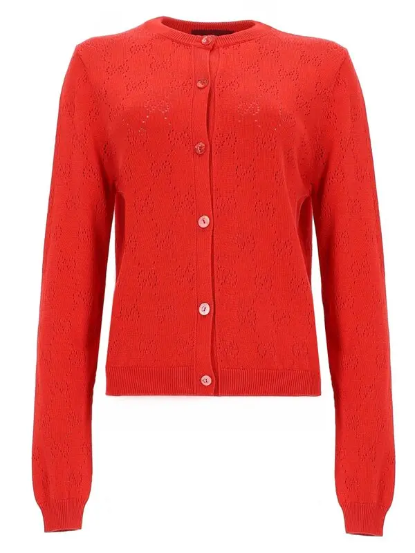 Gucci Silk And Cotton Cardigan - Red