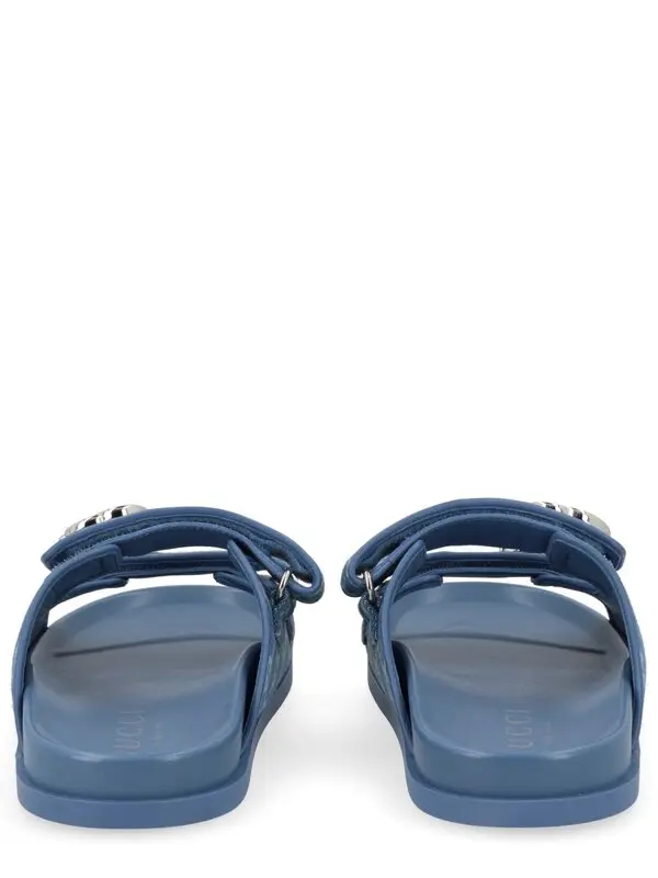 Gucci Logo Sandals - Blue