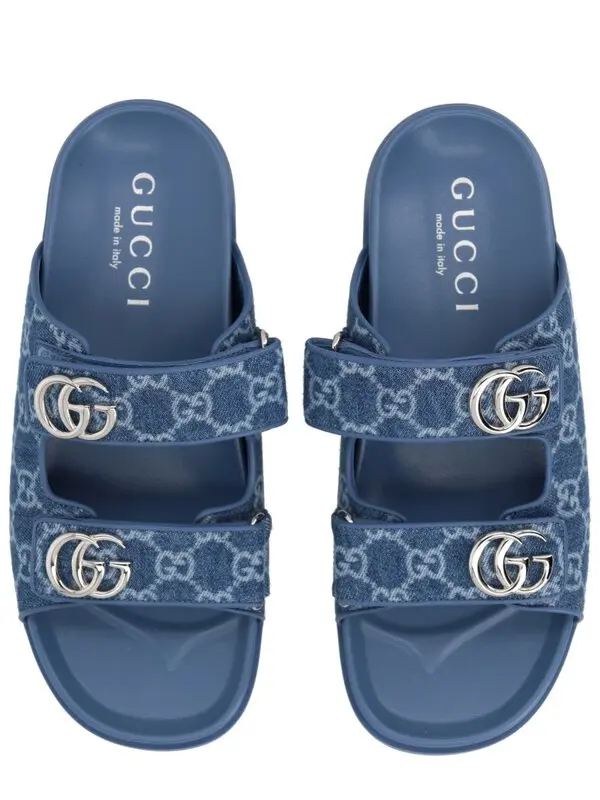 Gucci Logo Sandals - Blue