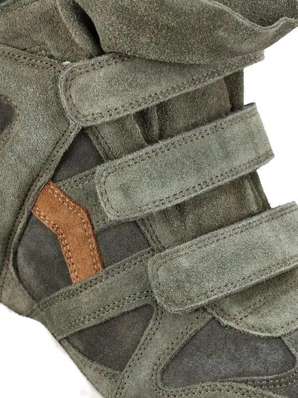 Isabel Marant Étoile Balskee Suede Leather Sneakers - Kaki