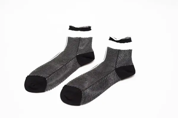 ANTIPAST Striped Sheer Socks - Black