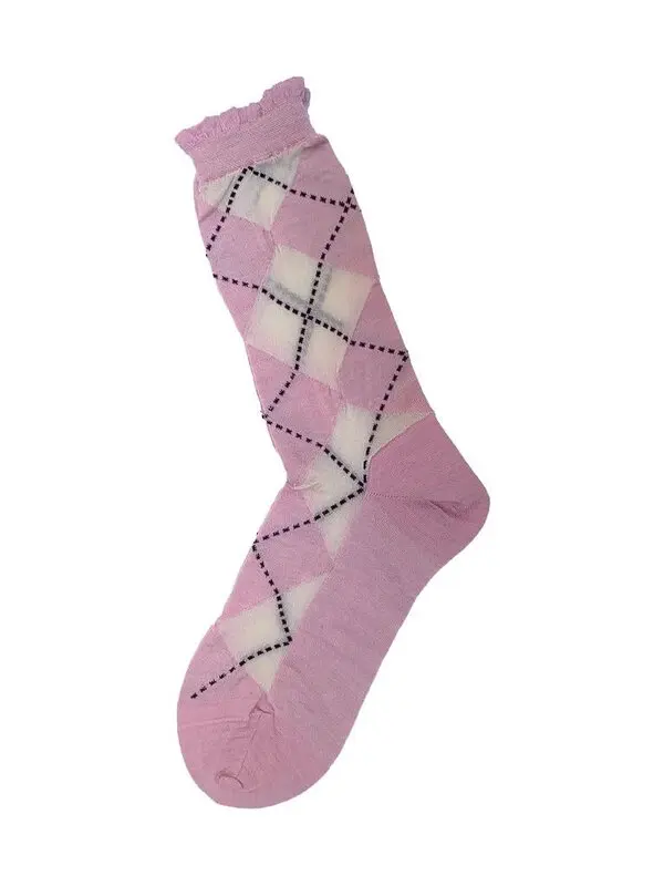 ANTIPAST Knitted Crew Socks - Pink