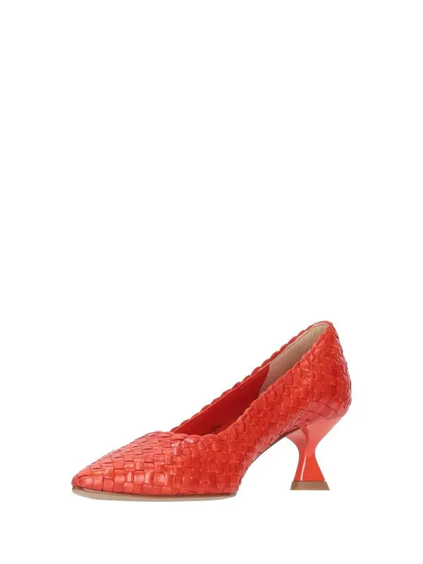 LA ROSE Carol Wooden Pumps - Mandarina