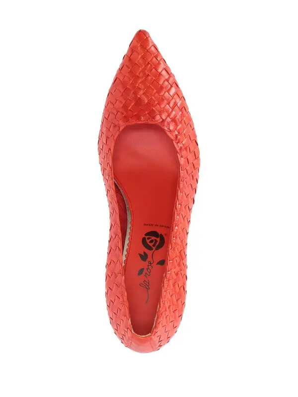 LA ROSE Carol Wooden Pumps - Mandarina