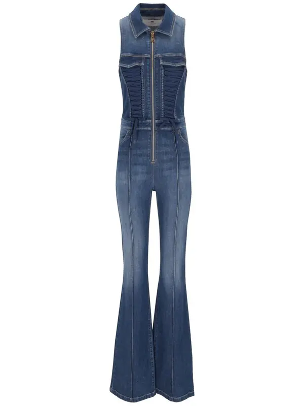 Elisabetta Franchi Denim Jumpsuit - Blue Vintage