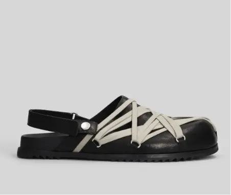 Rick Owens Megalace Mule Granola - Black