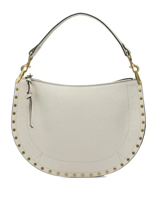 Isabel Marant Oskan Soft Zip Medium Shoulder Bag - White