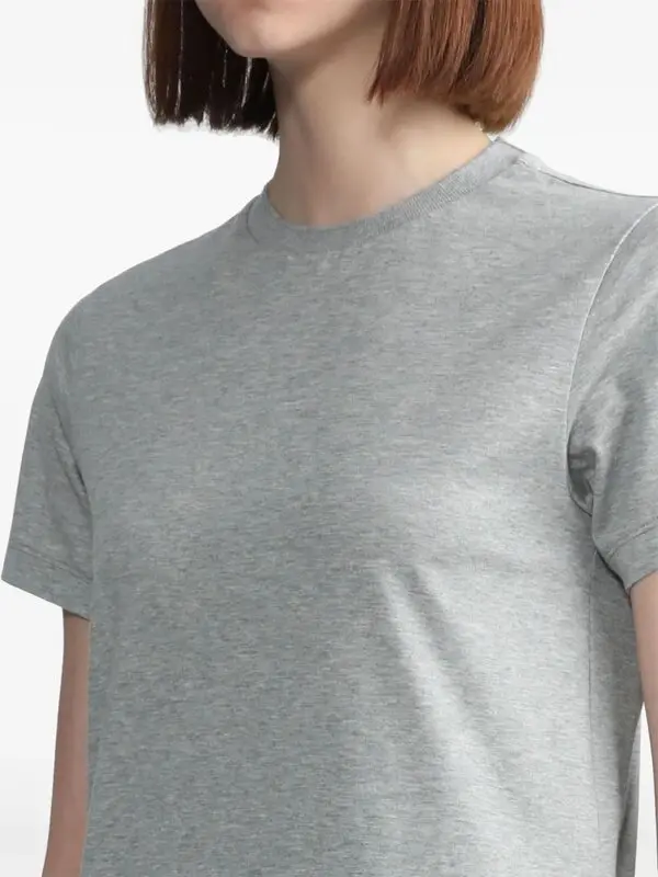 Thom Browne Relaxed Fit Short Sleeve Tee With Side Slits - Lt Grey