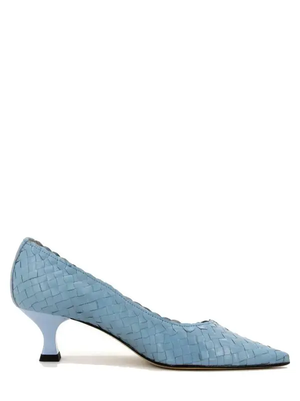 LA ROSE Carol Woven Pumps - Denim