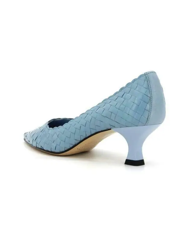 LA ROSE Carol Woven Pumps - Denim