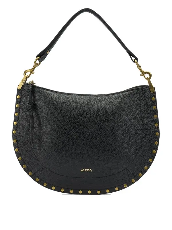 Isabel Marant Oskan Soft Zip Medium Shoulder Bag - Black