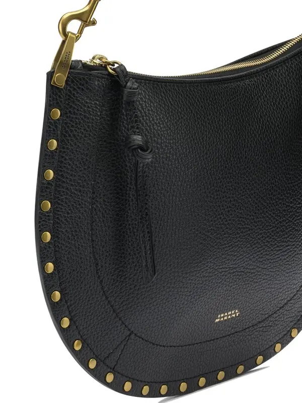 Isabel Marant Oskan Soft Zip Medium Shoulder Bag - Black