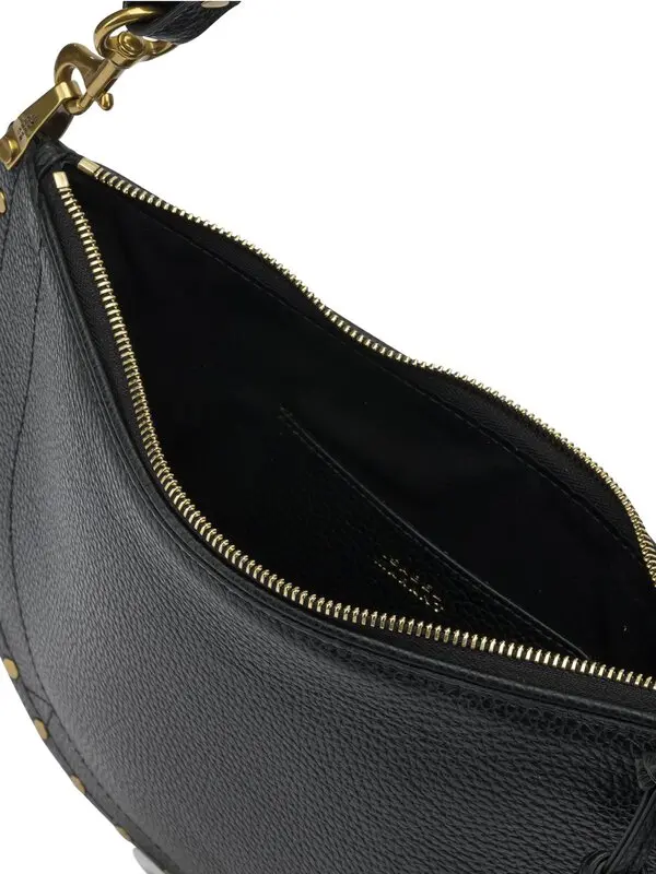 Isabel Marant Oskan Soft Zip Medium Shoulder Bag - Black