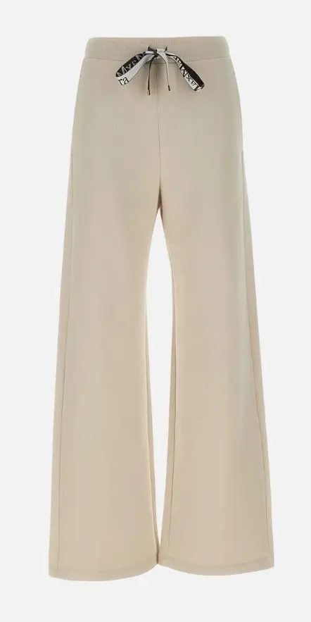 Max Mara Pantalone In Jersey Tessuto A Maglia 78% Cotone, 22% Poliestere - Ecru