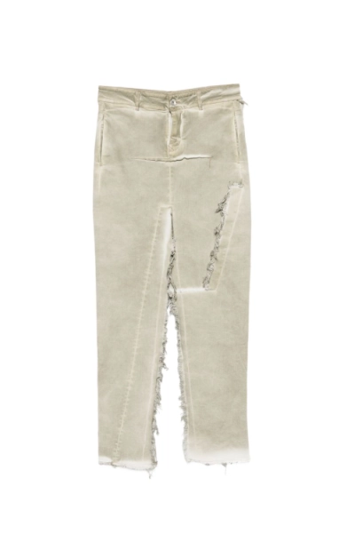 Rick Owens Denim Sliced Skirt - Sand