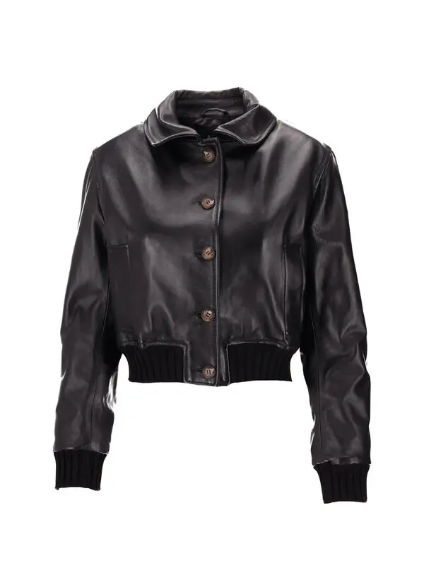 LA ROSE Nappa Leather Jacket - Nero