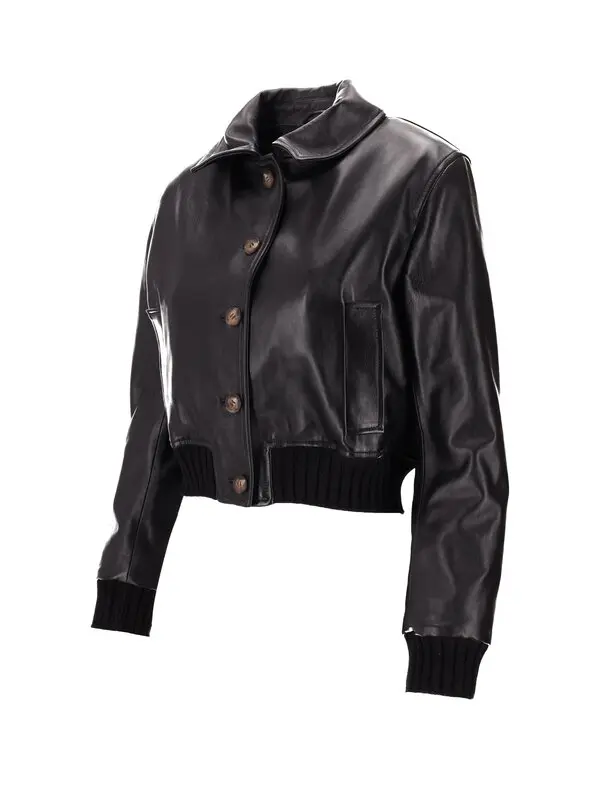 LA ROSE Nappa Leather Jacket - Nero