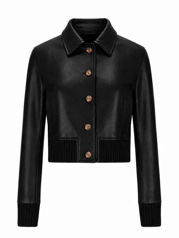 LA ROSE Nappa Leather Jacket - Nero