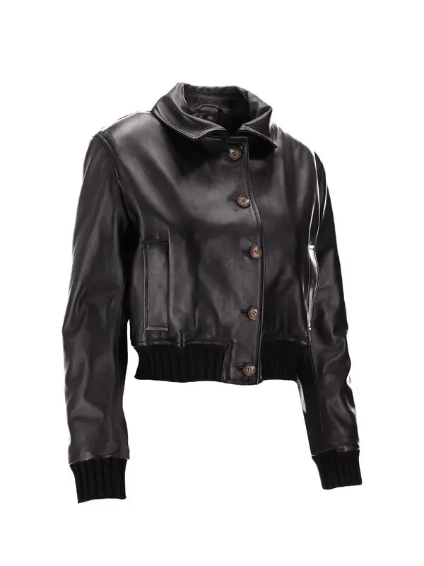 LA ROSE Nappa Leather Jacket - Nero