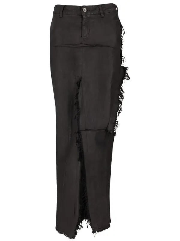 Rick Owens Denim Sliced Skirt