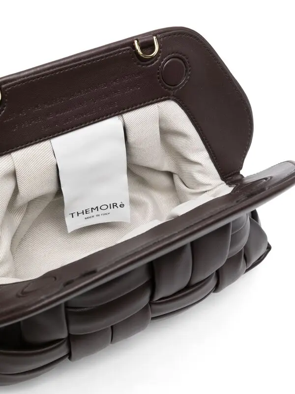 THEMOIRE Tia Weaved Clutch Bag - Ebony