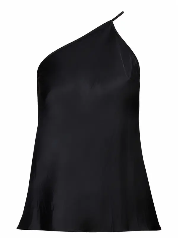 Rick Owens One Shoulder Slip Top - Black