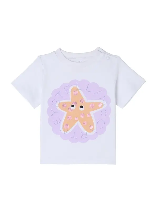 Stella McCartney T-shirt With Starfish Detail - Multicolour