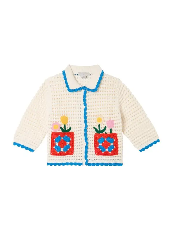 Stella McCartney Floral Appliqué Cotton Sweatshirt - Multicolour