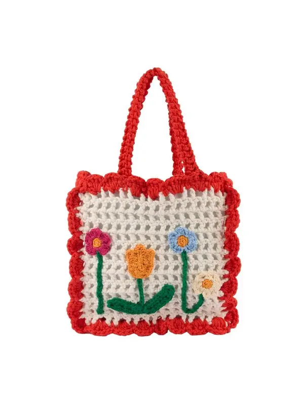 Stella McCartney Floral Appliqué Tote Bag