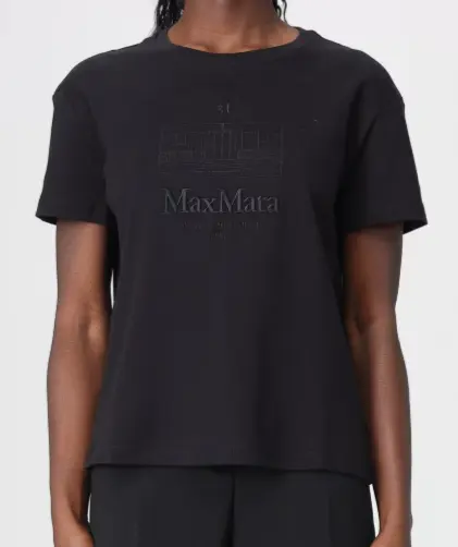 Max Mara Cotton Knit T-shirt - Nero