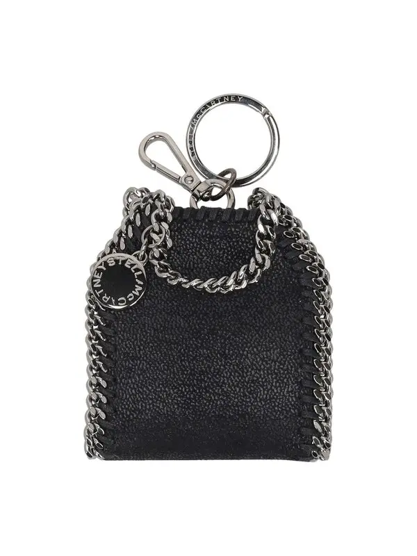 Stella McCartney Falabella Airpods Case Eco Shaggy Deer W/ruthenium Chain - Black