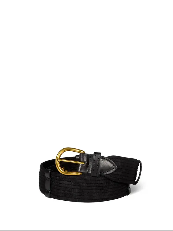 Jérôme Dreyfuss Ceinture Sangle Large Belt - Noir / Noir Brass