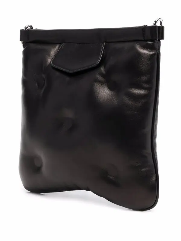 MAISON MARGIELA Quilted Leather Messenger Bag - Black