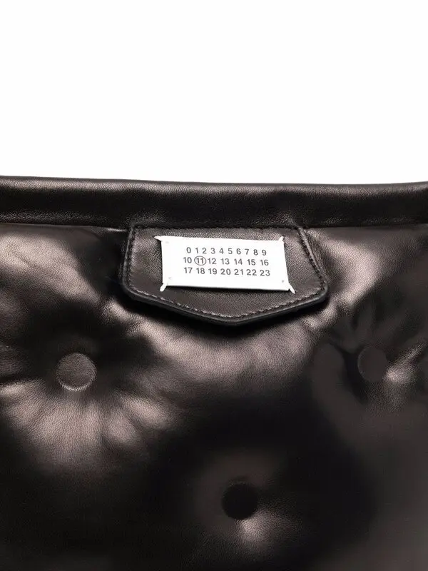 MAISON MARGIELA Quilted Leather Messenger Bag - Black