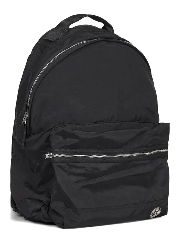 Stone Island Backpack With Logo - Black