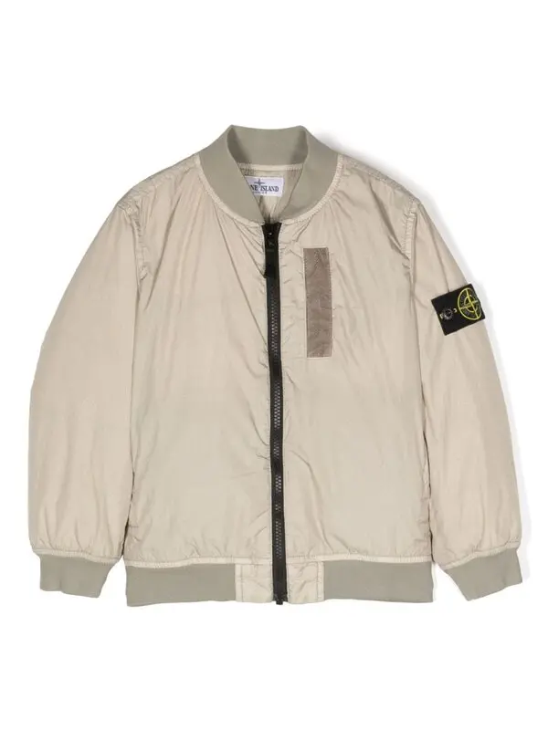 Stone Island Jacket With Logo - Grey
