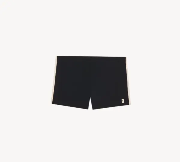 Saint Laurent Maillot De Bain Shorty Avec Pa - Noir/ecru