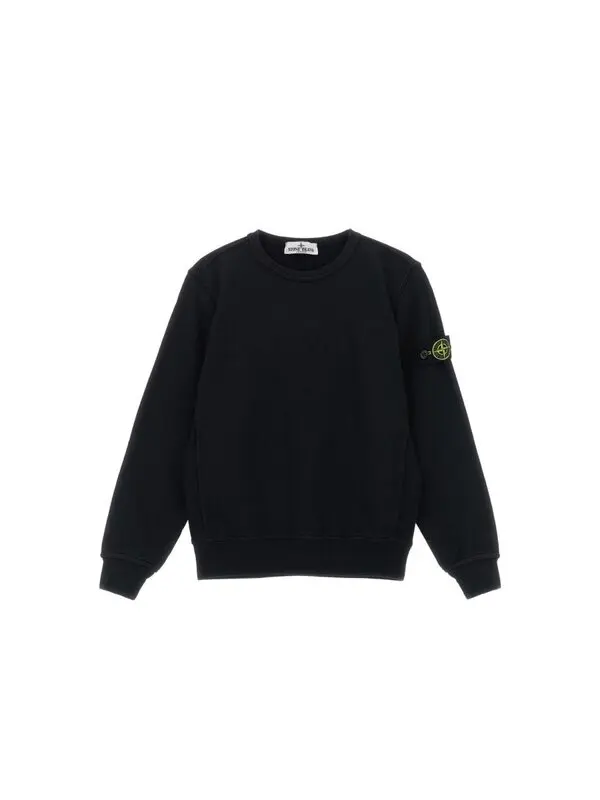 Stone Island Sweatshirt With Logo - Black